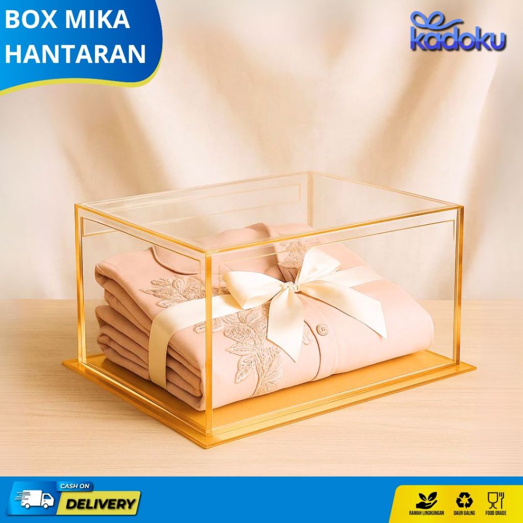 Transparent Mica Box Mica Box/ Cake Box Cake Box with Rope Handle Mica ...