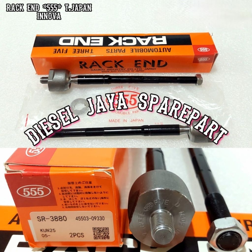 LING TIE ROD RACK END 555 JAPAN ORIGINAL TOYOTA INNOVA / HILUX REVO 2KD ...