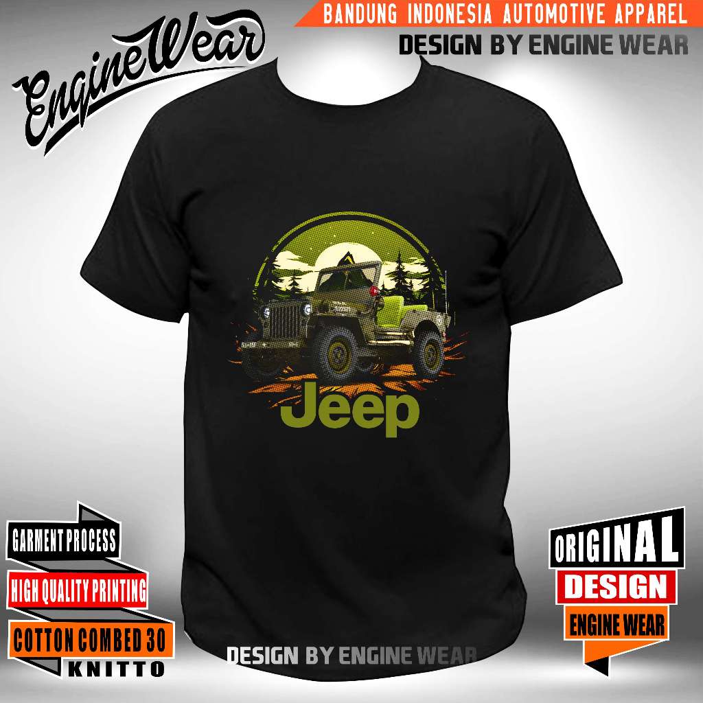 Jeep willys 4x4 4WD Four wheel drive T-shirt rubicon car T-shirt ...