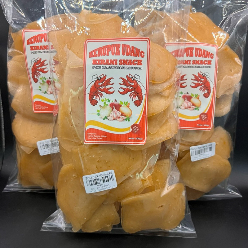 SUPER QUALITY RAW SHRIMP CRACKERS READY TO FRIED 500GR | Shopee Singapore