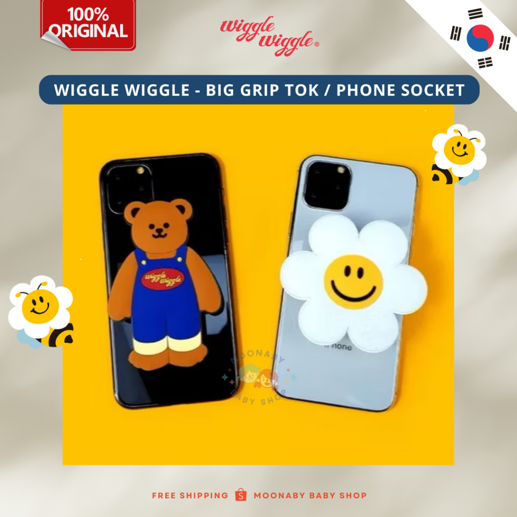 Wiggle Wiggle Kai Bear & Daisy Big Griptok Popsoket - Original Korea | Shopee Singapore