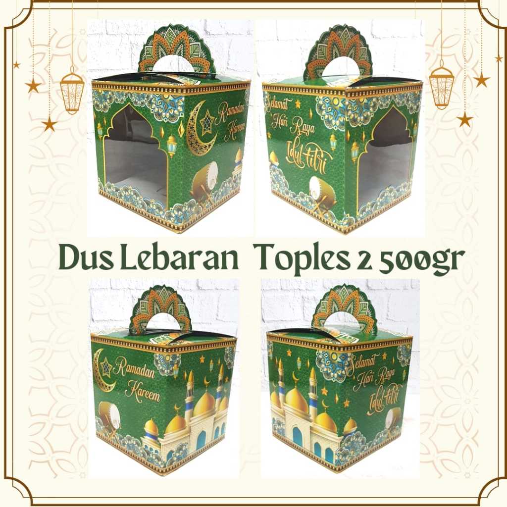 Eid Al-Fitr Cake Jar Box / Box Eid Box 15x15x14 cm Contains 2 500 gr ...