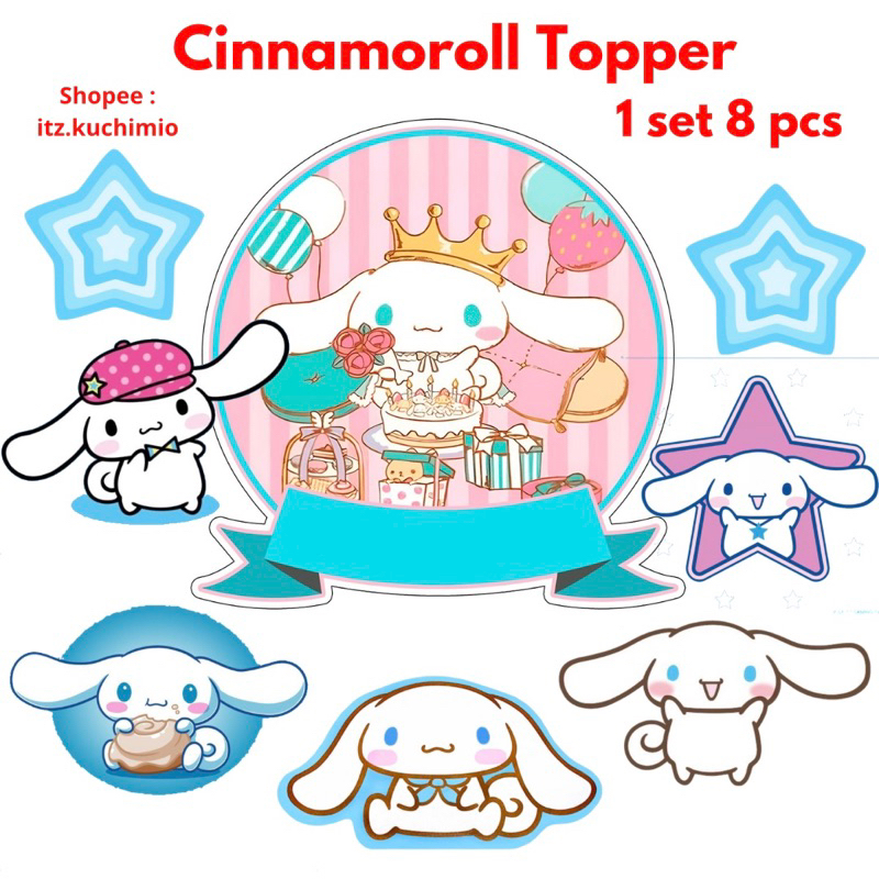 Kuchimio topper Cinnamoroll 1 set of 8 pcs Cinnnamoroll cake topper ...