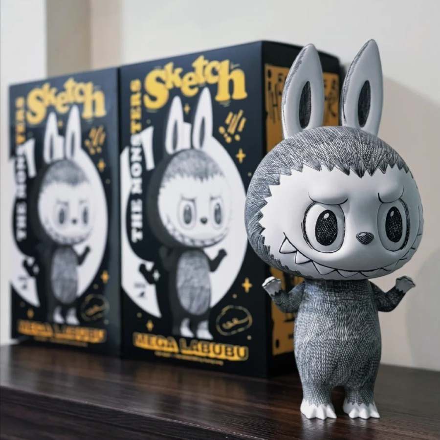 Labubu x Pop Mart The Monsters Sketch Mega Labubu 400% Figure 100% Original | Shopee Singapore