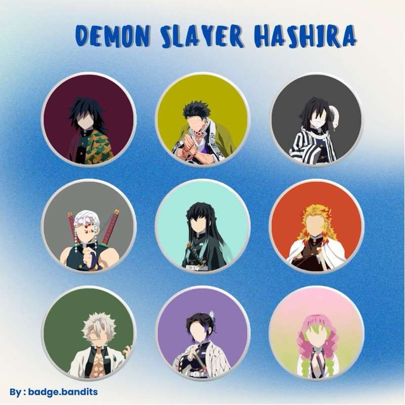 [badge.bandits] Pin Bross Pin 44mm Demon Slayer Hashira / Badge 44mm ...