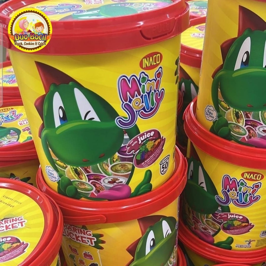 INACO MINI JELLY BUCKET JAR - Duo Bocil Snack | Shopee Singapore