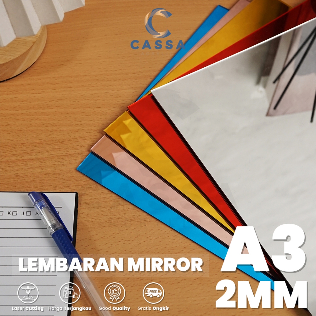 MERAH Acrylic Sheet Mirror A3 2mm / Acrylic Sheet Gold Silver Rose Gold ...