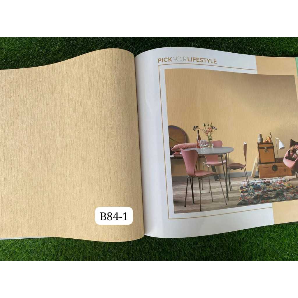 Premium Plain Textured and Embossed Wall Paper 10 Meters Plain Wall ...