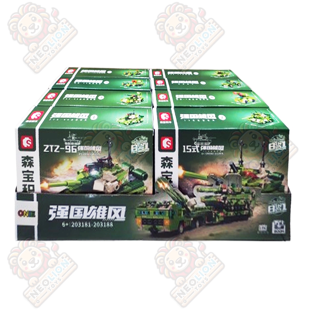 Toy Bricks Block Sembo Army Military 8in1 99A Main Battle Tank ...