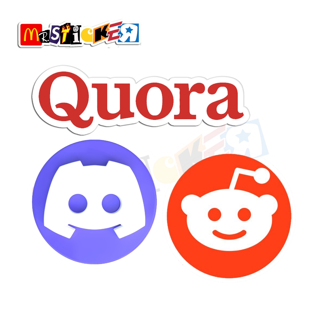 Quora Discord sticker Reddit graphic logo sticker | Shopee Singapore
