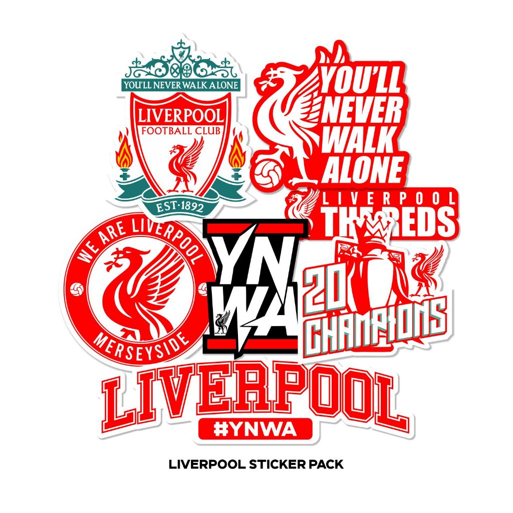 Liverpool sticker pack, aesthetic large size vinyl sticker, glossy ...