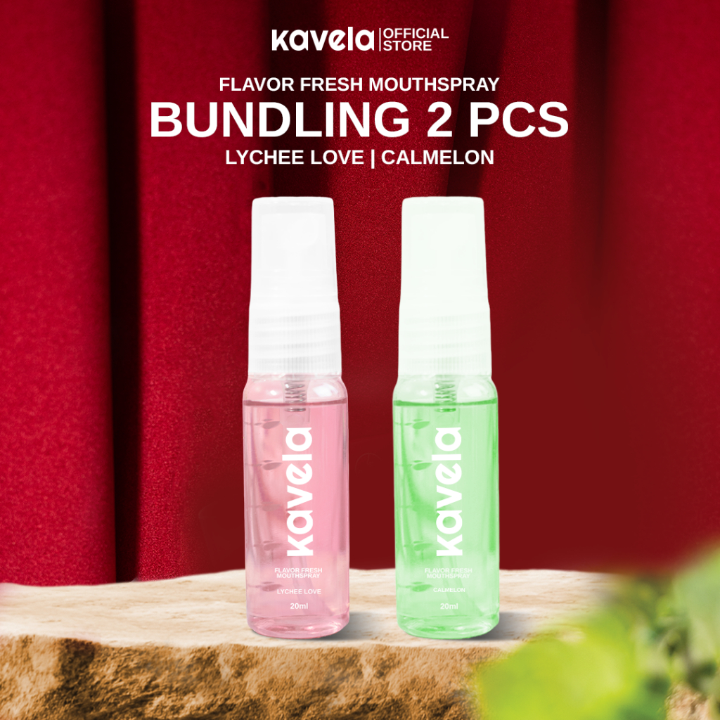 KAVELA Flavor Fresh Bundle Lychee Love and Calmelon Mouth Spray - Fresh Mouth Spray to Eliminate ...