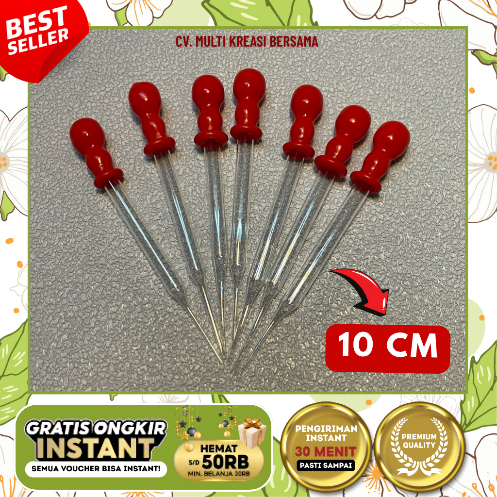 MERAH MINIMAL RED GLASS DROPPER SINGLE [minimum purchase 10 pcs ...