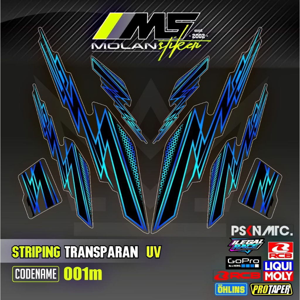 Decal Sticker Striping Transparent Variations Uv Suzuki Smash 110 Smash ...