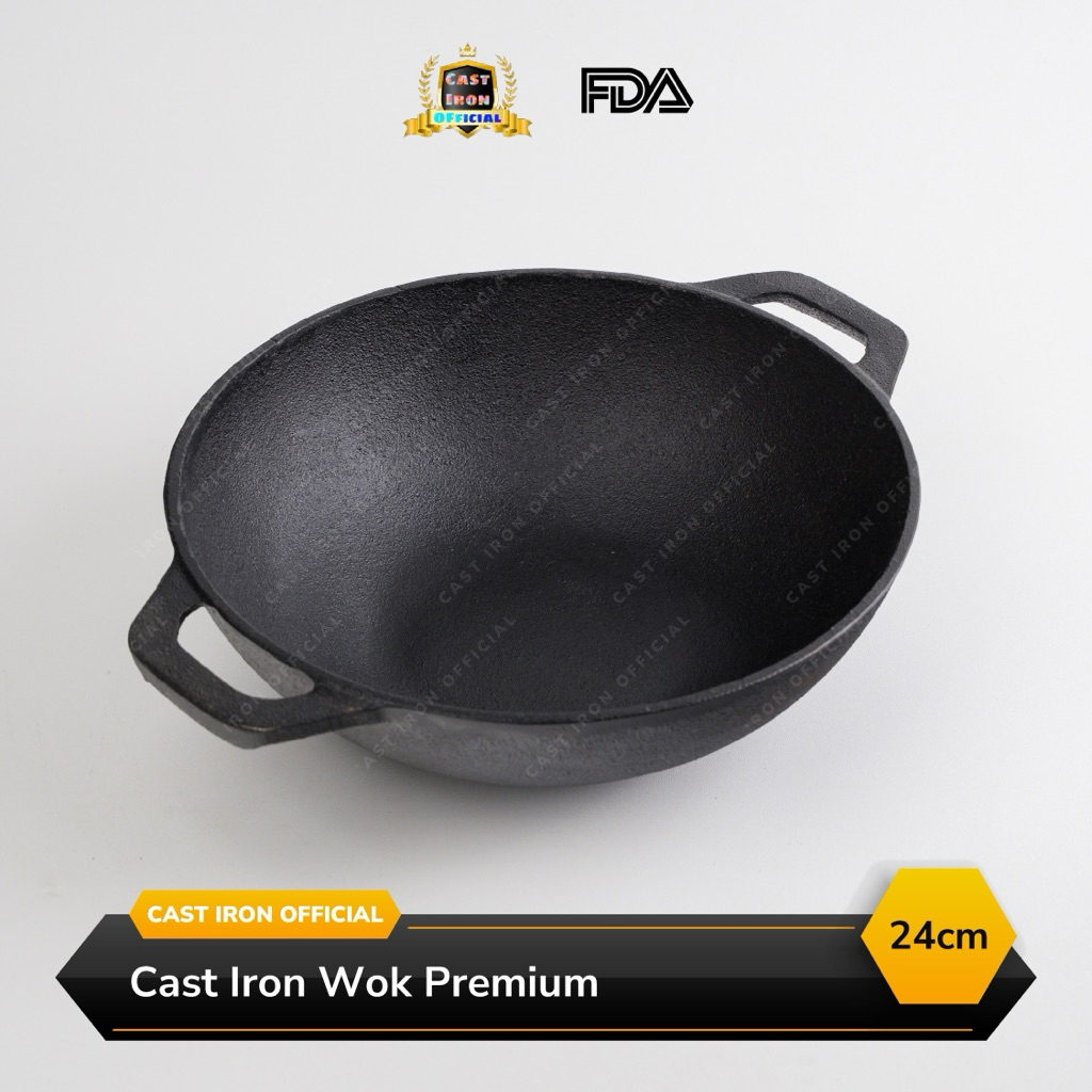 Cast iron pan 23 cm 9.5 inch pan wok stir frying | Shopee Singapore
