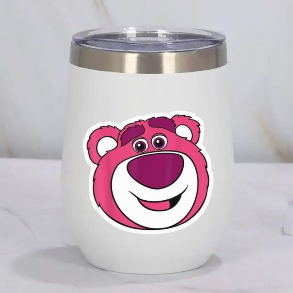 Cute pink bear lotso picture egg cupapi mug, stainless steel, heat ...