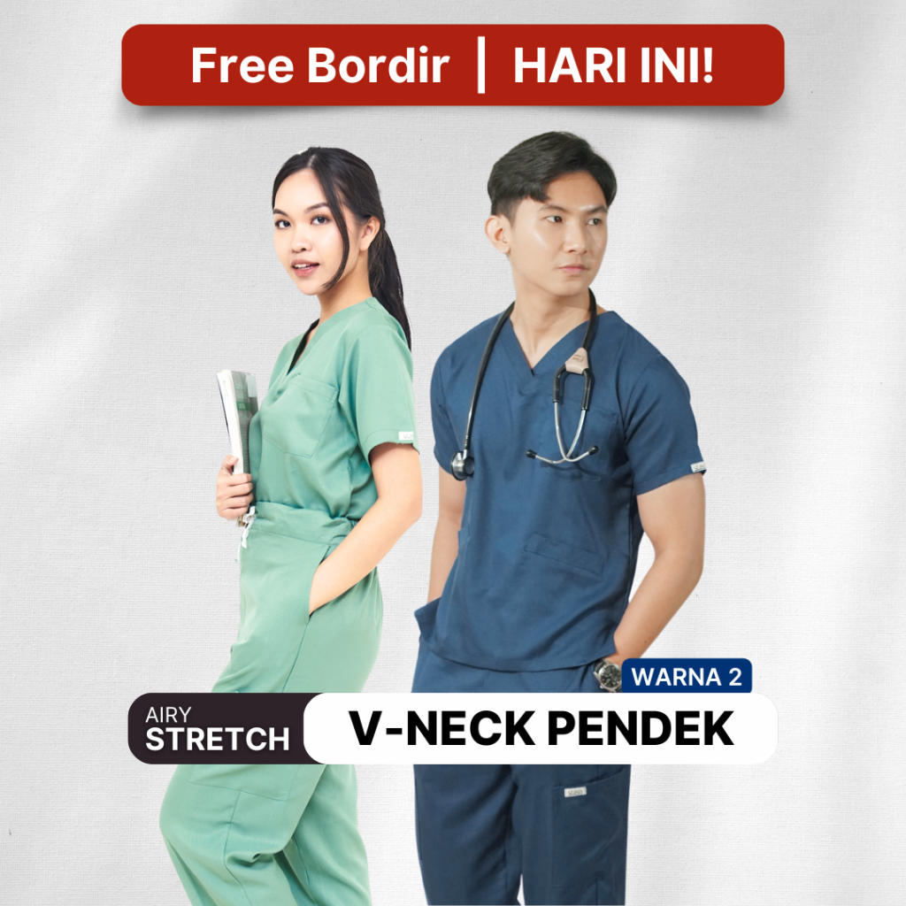 [AIRY STRETCH] Short OK Vneck Shirt Scrub - Color II - Stasis Medical ...
