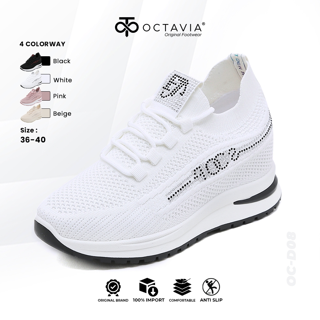 [ORIGINAL] OCTAVIA Women's Wedge Sneakers OC-D08 | Shopee Singapore