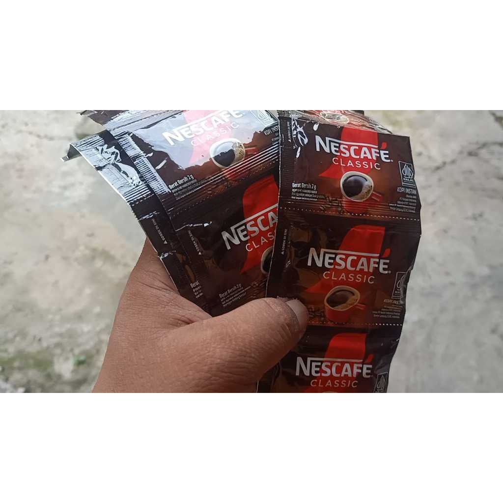 Nescafe CLASSIC (2gr x 10 Sachets) 100% Pure Black Coffee Robusta ...