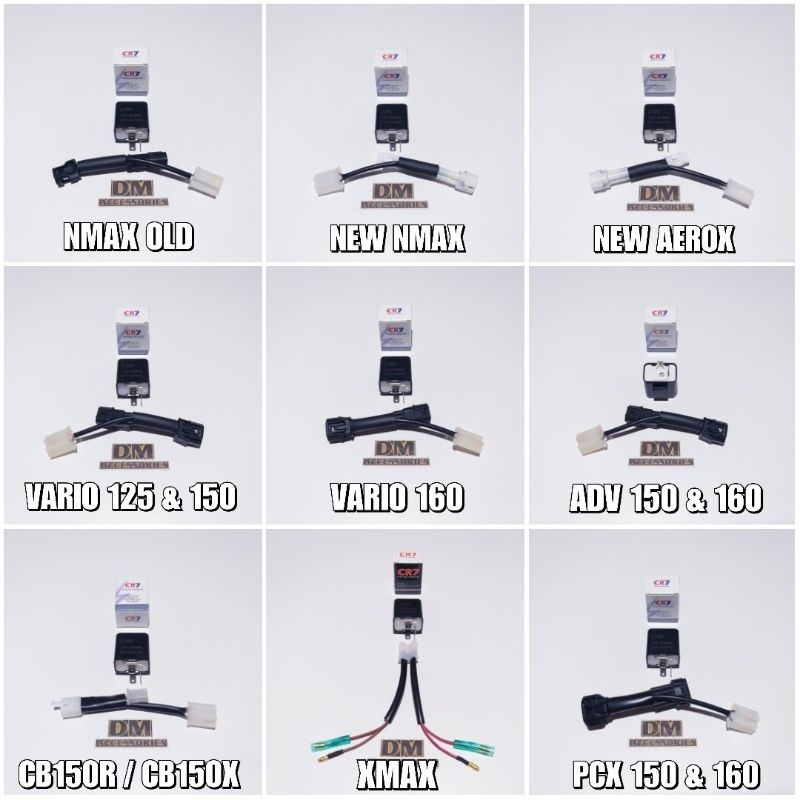 FLASHER BRAKE SOCKET & FLASHER CR7 NMAX XMAX NEW NMAX AEROX 155 NMAX ...