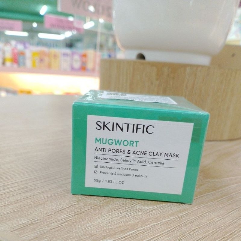Skintific anti-pores & acne clay mask 55gr | Shopee Singapore