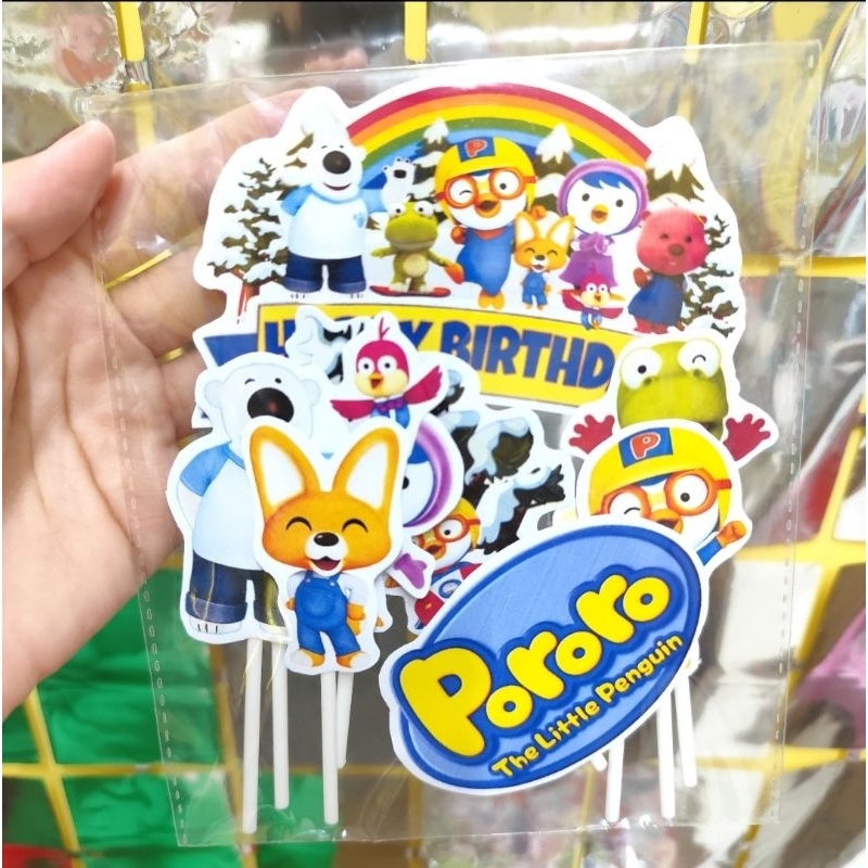 Pororo Cake Topper Pororo birthday Cake decoration Cake pick | Shopee ...