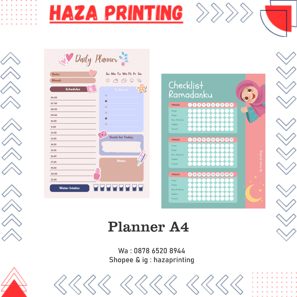 Daily planner A4, daily planner per sheet, planner 1 sheet per day ...
