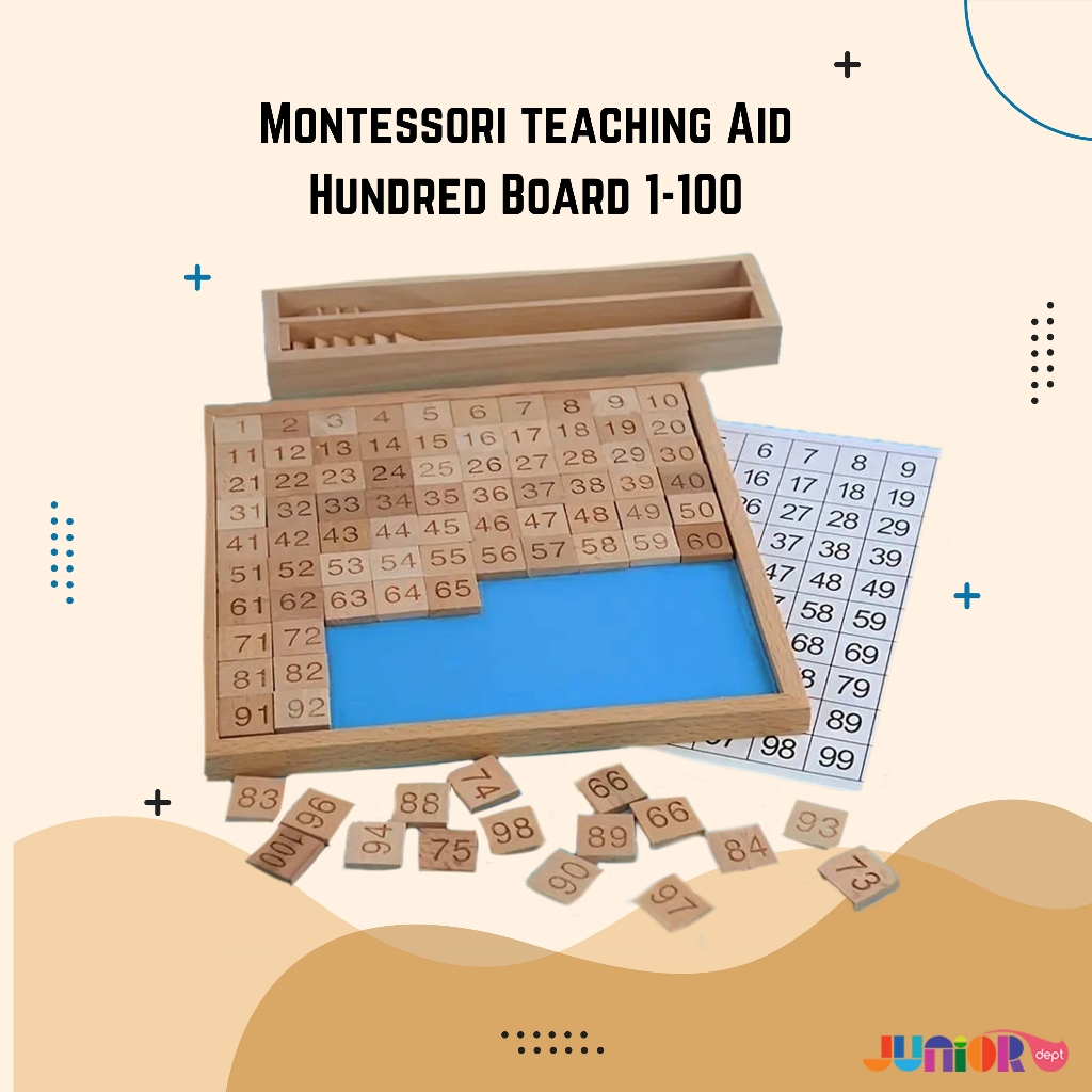 Montessori teaching Aid Hundred Board 1-100 / Counting Board ...
