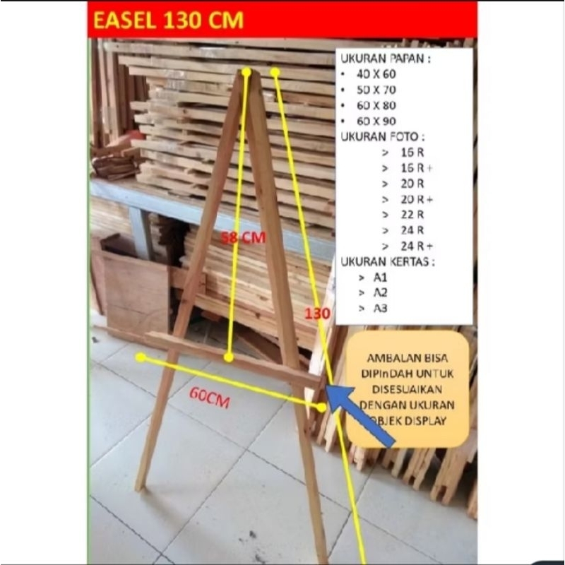 Tripod stand photo frame, tripod standing wooden easel celebration ...