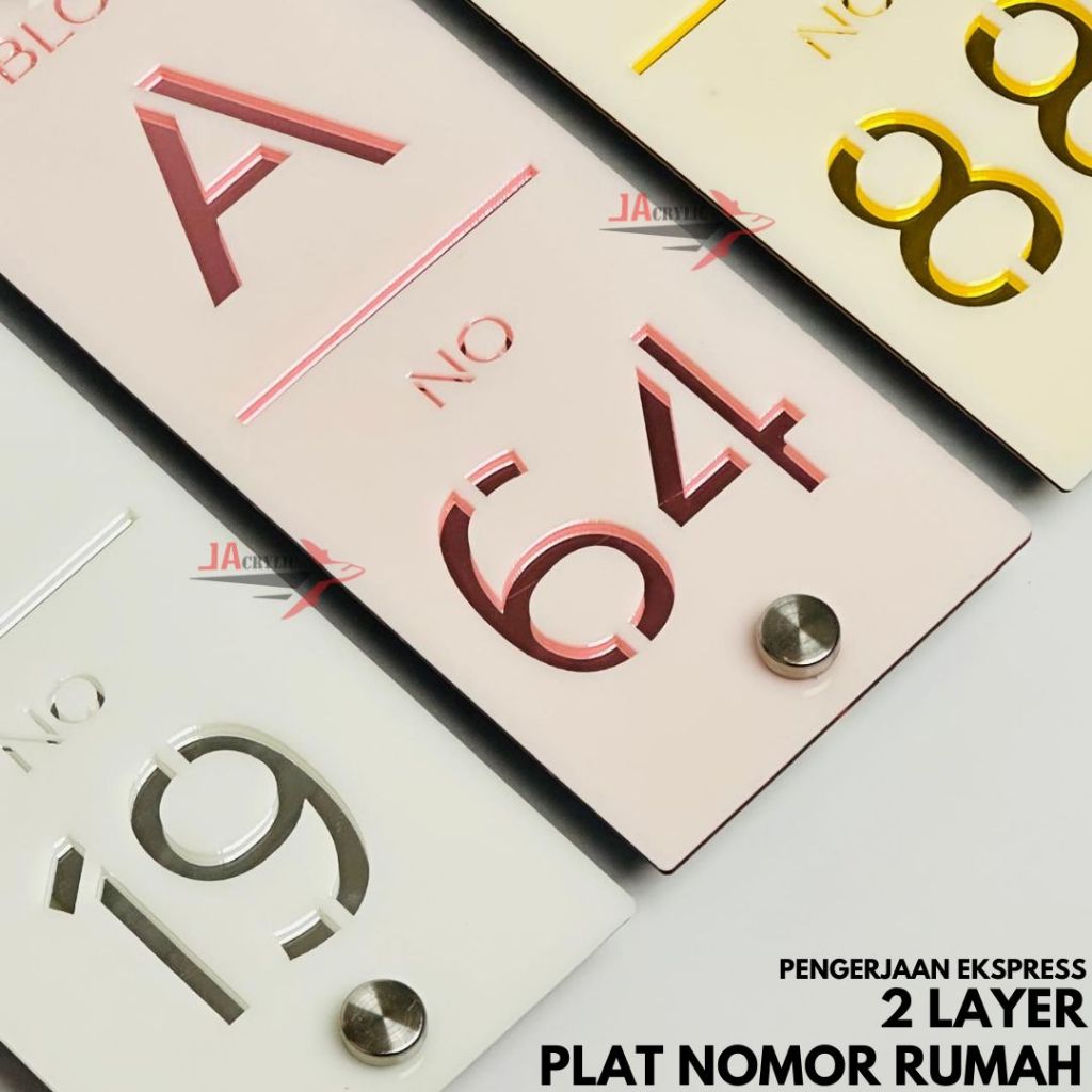 Custom AESTHETIC ACRYLIC HOUSE NUMBER BOARD 2 LAYER / CUSTOM ACRYLIC ...
