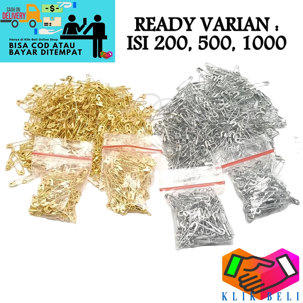 [RETAIL] Small Gold Silver Multi-Purpose Safety Pin Hijab Stainless ...