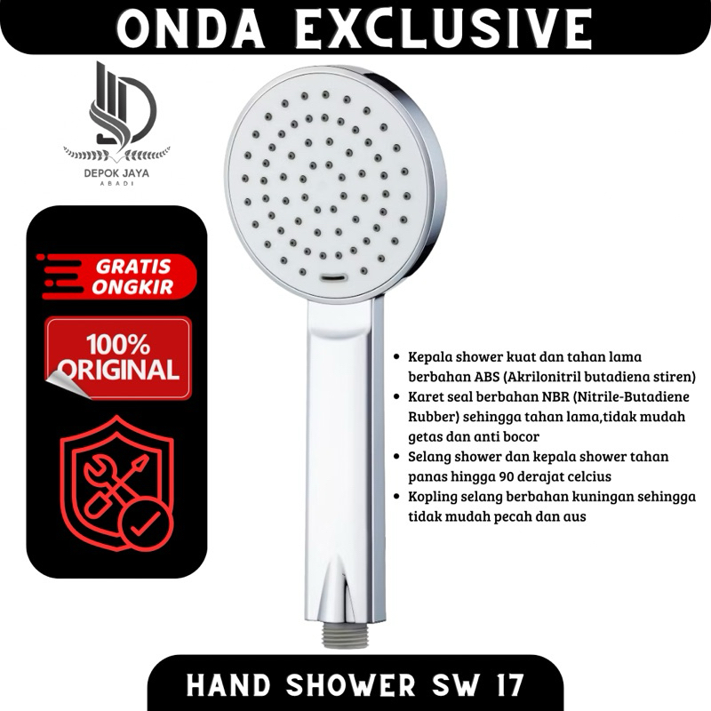 Original ONDA SW17 Hand Shower – Strong Pressure, Leak-Proof & Heat ...