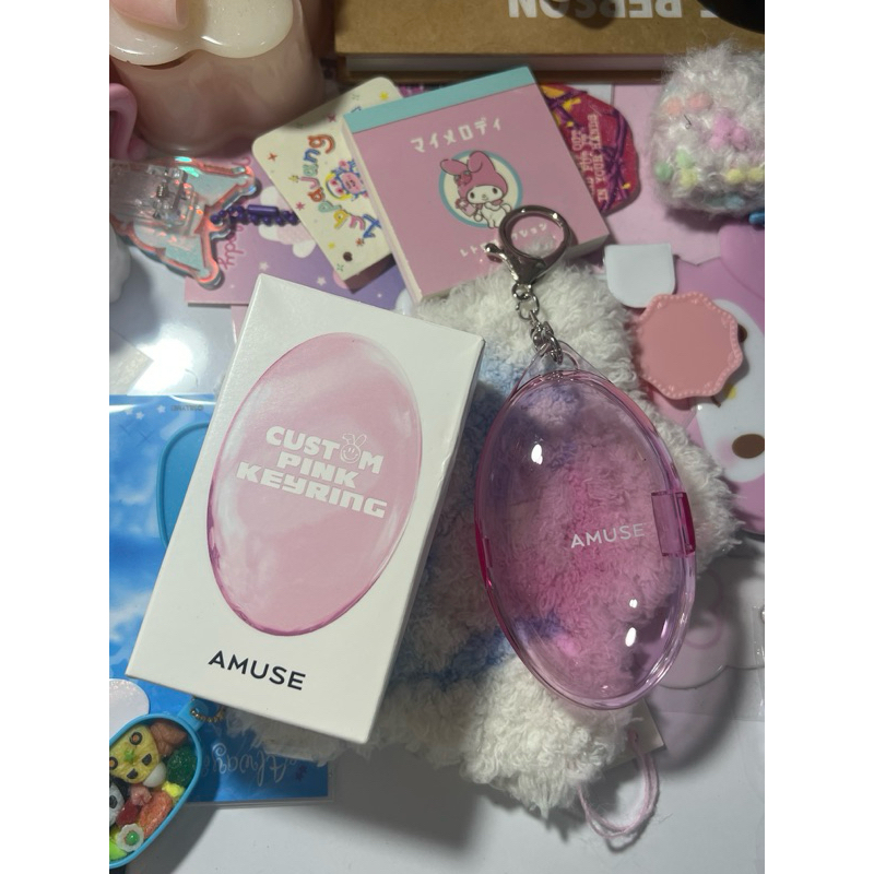 Amuse clear keychain pink new (recommended) | Shopee Singapore