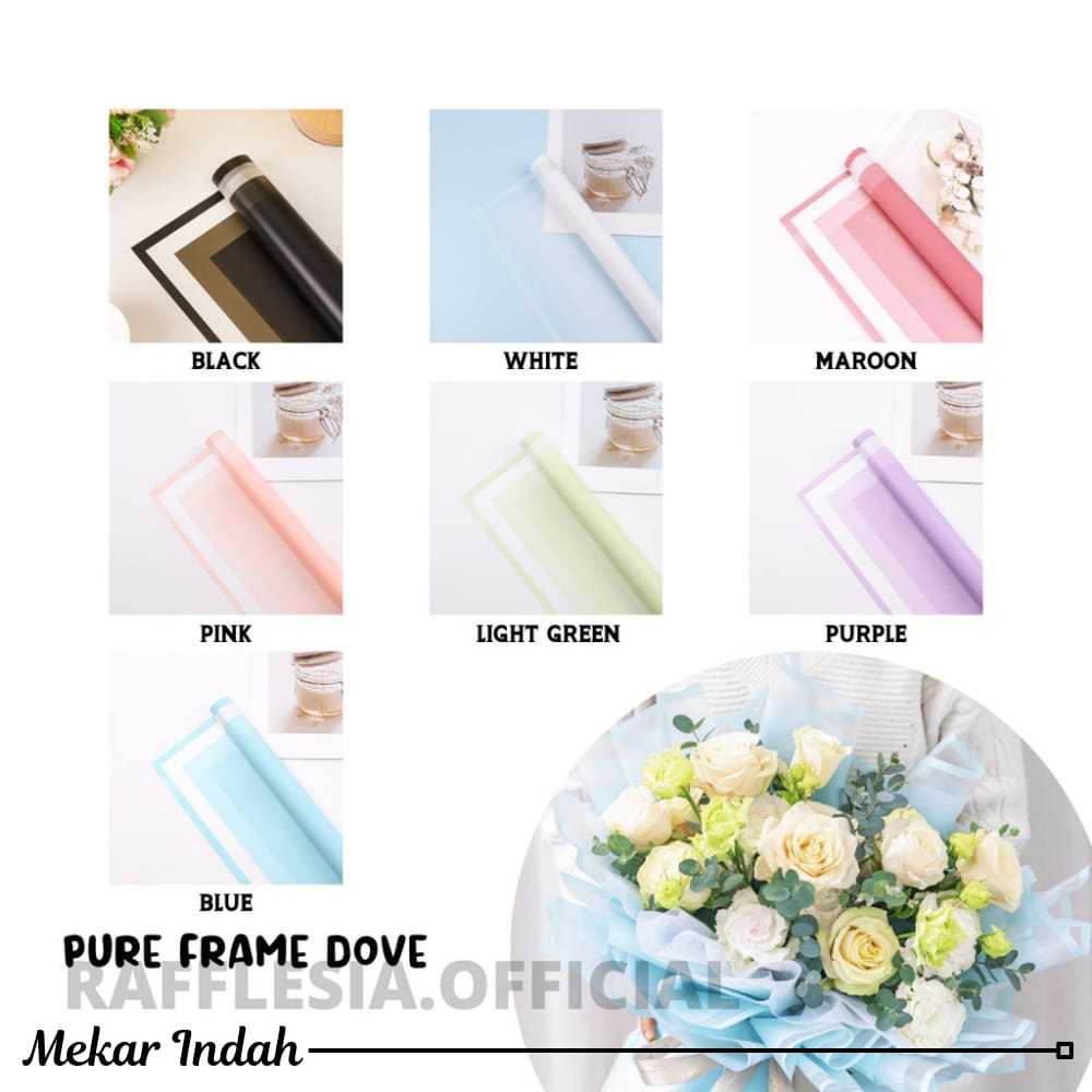 [5 SHEETS] Cellophane Flower Cellophane Flower Pure Frame Dove Series ...