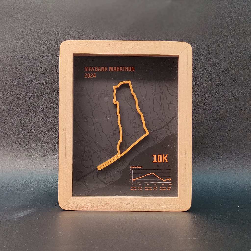 10k track route map maybank marathon 2024 | Shopee Singapore