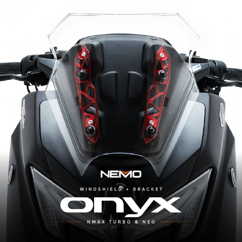 NEMO Windshield / Onyx Visor + CNC Bracket Yamaha Nmax Turbo and Neo ...