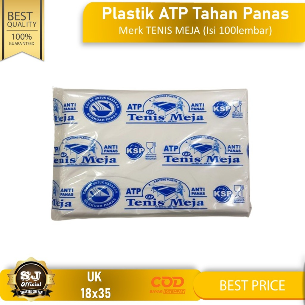 ATP Heat Resistant Plastic Bag TABLE TENNIS Brand Uk 2kg (18x35) HDPP ...