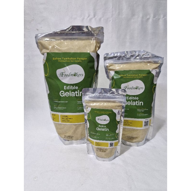 Foodmaker Edible Gelatine Bloom 200 HALAL Gelatine Powder/ 100g 500g ...
