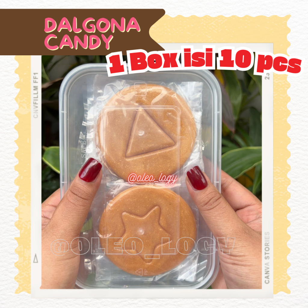 Dalgona candy squid game 1 box contains 10 pcs / Korean viral candy ...