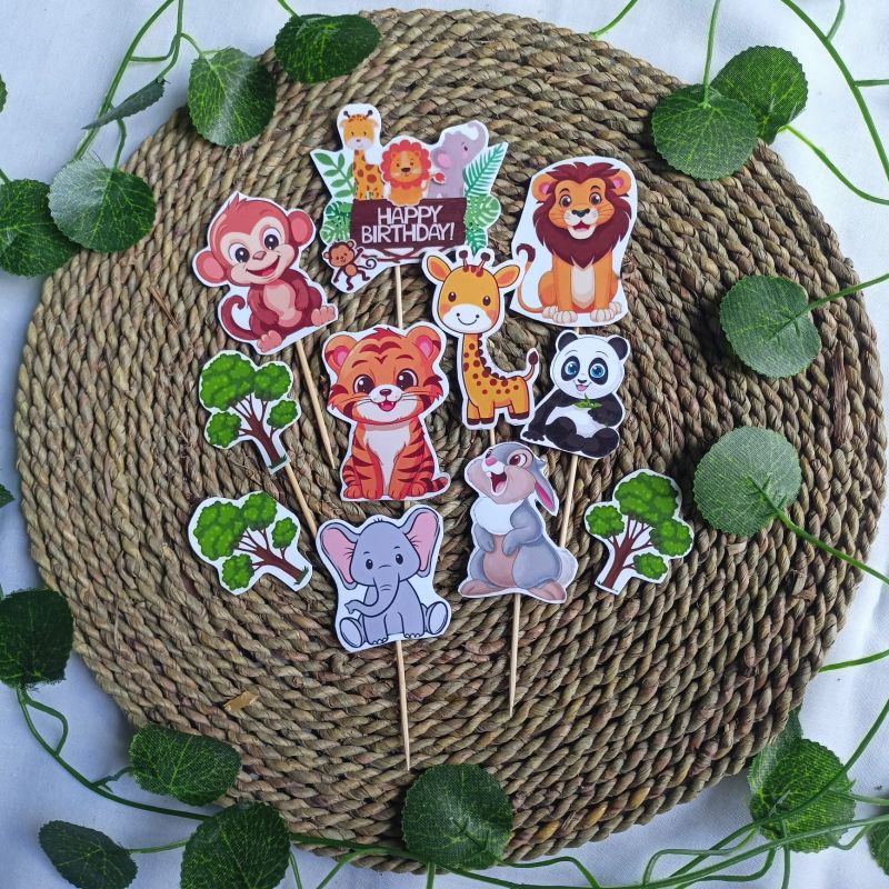 Jungle Topper / Happy Birthday Cake Topper / Birthday Cake Decoration ...
