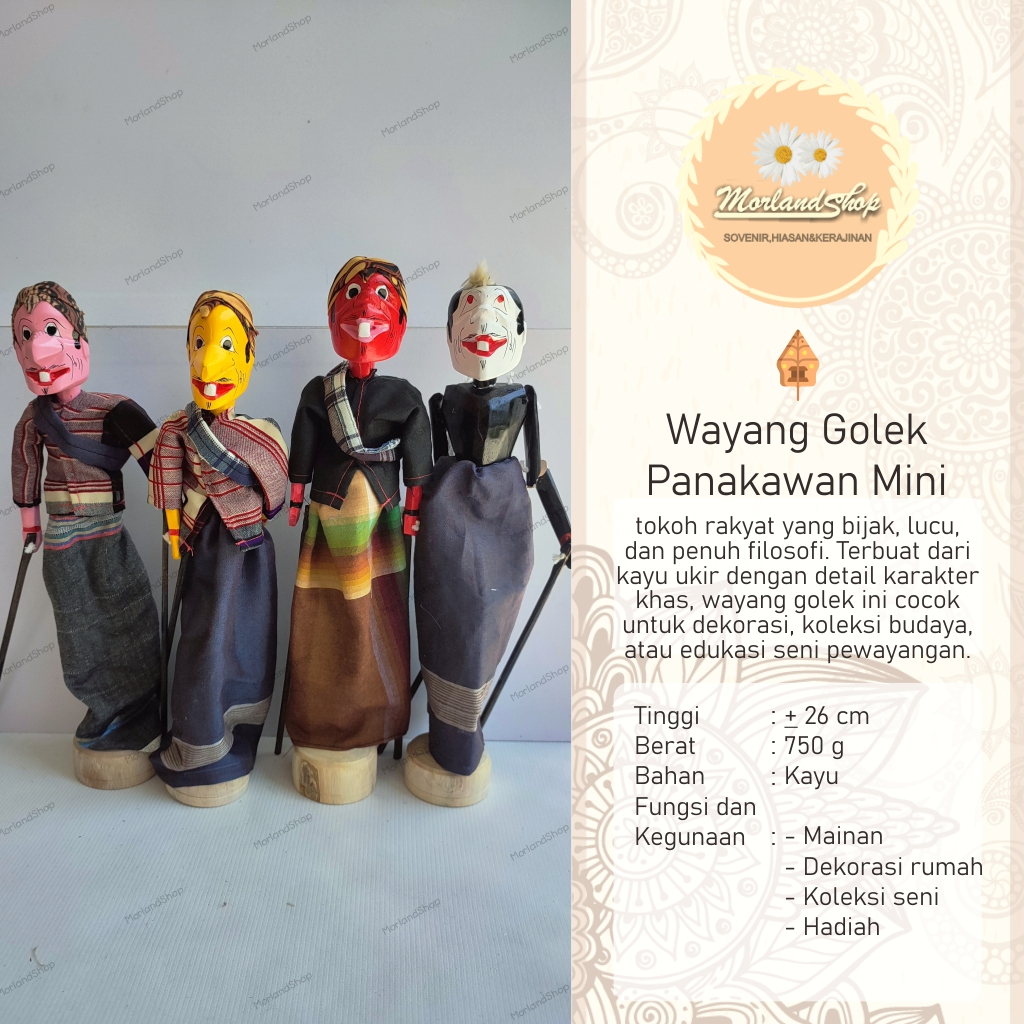 WAYANG GOLEK /PANAWAN MINI SET/SOVENIR TRADITIONAL TOY/ CHILDREN'S TOY ...