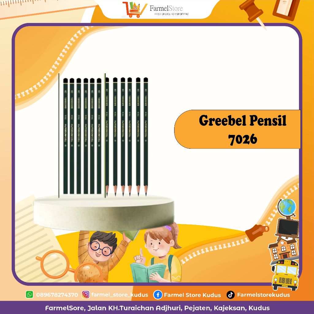 Greebel Pencil 2B code 7026 (Contents 3 pcs, 6 pcs, 1 pack) | Shopee ...