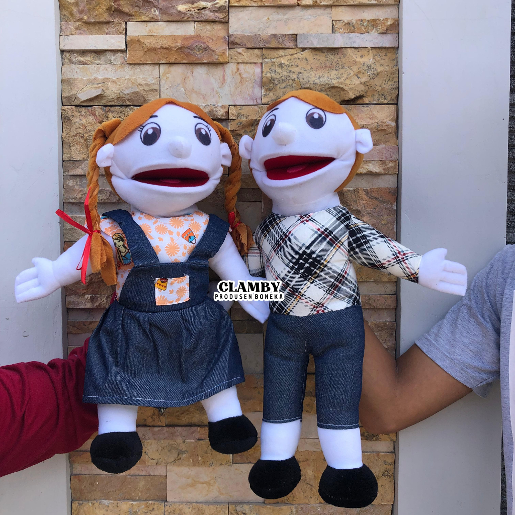Foreign Man Bule Character Muppet Hand Puppet / Girl Boy Handpuppet ...