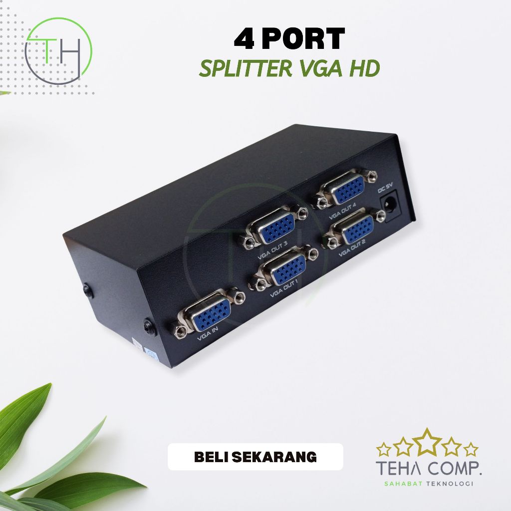 Vga Splitter 4 Port Spliter Full HD Split Switch Projector Monitor ...
