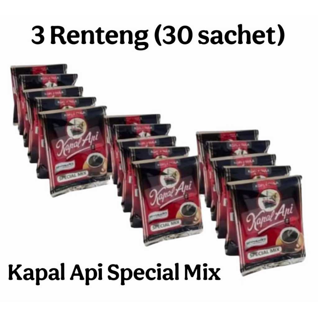 Package 3 Plans 30 sachets of Kapal Api Coffee Special Mix Free ...