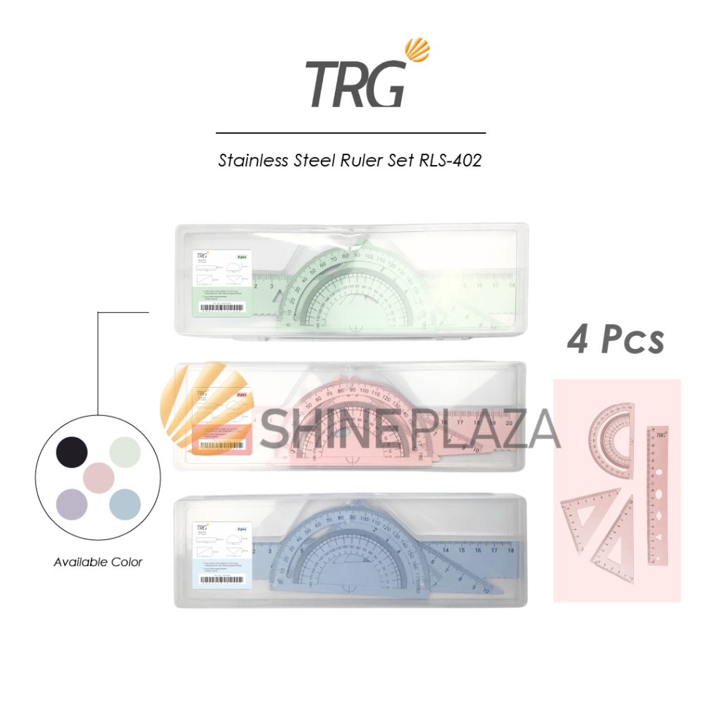 SIKU Trg Stainless Steel Ruler Set Pastel Color 18cm RLS-402 ...
