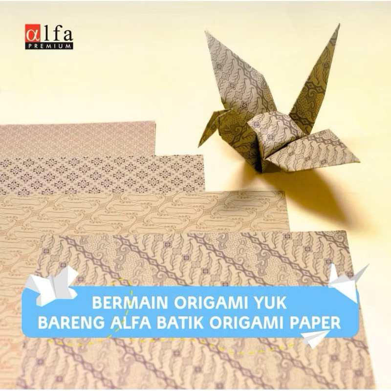 BATIK Brown Kraft Origami Folding Paper 20x20 cm Alfa – 2 Colored Sides ...