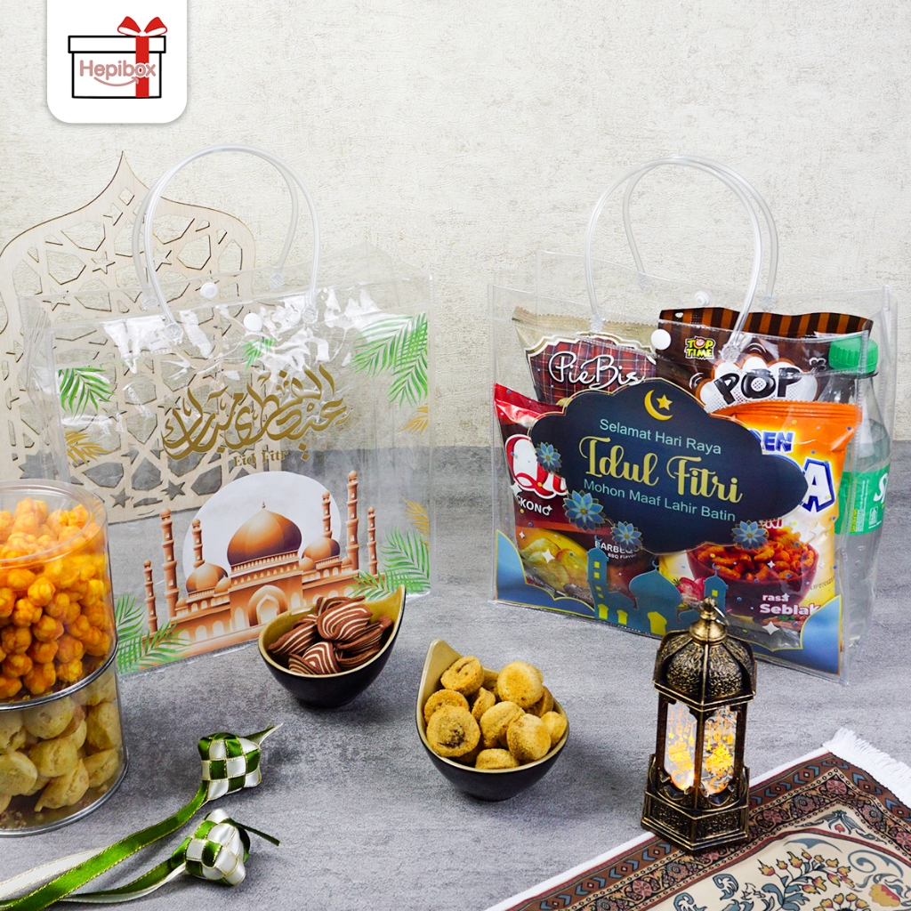 Eid Al-Fitr Transparent PVC Mica Bags / Plain PVC Mica Bags Goodiebag ...
