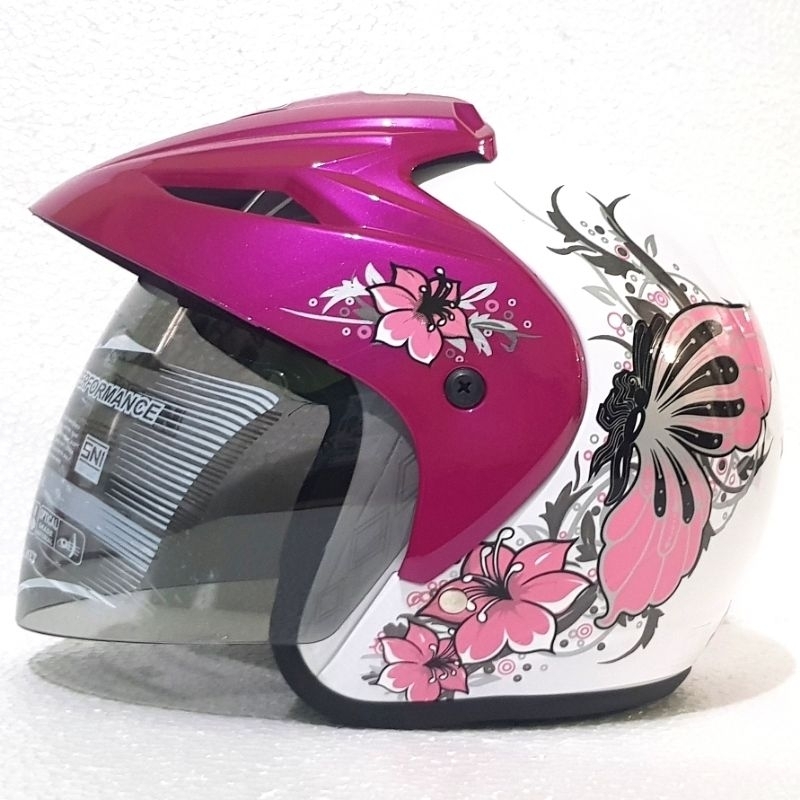 Sni MEDIUM HELMET FOR ADULT TEENAGERS HALF FACE WOMEN BUTTERFLY SNOOPY ...