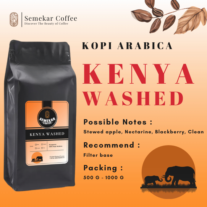 Kenya Washed Arabica Coffee Doubled Washed Process Roasted Beans - 500G ...